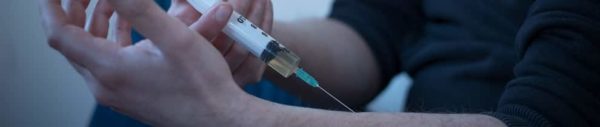 Heroin Marks on Arms and Infections From Intravenous Drug Use
